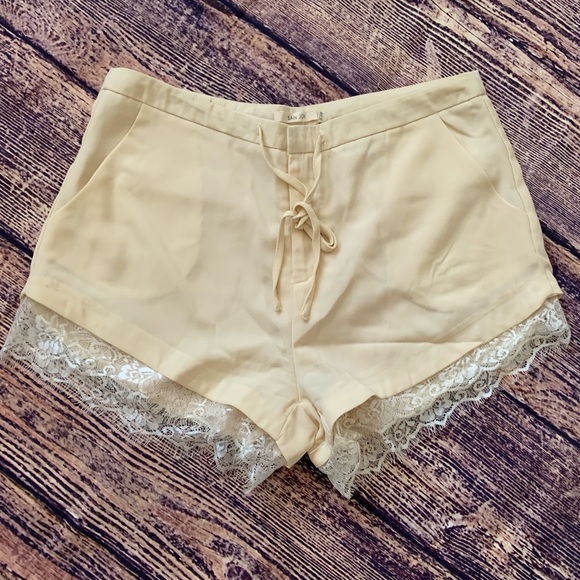 San Joy | Shorts | Beautiful Boutique Cream Lace Shorts | Poshmark